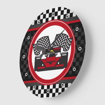 Auto Racing Design Wall Clock | Zazzle
