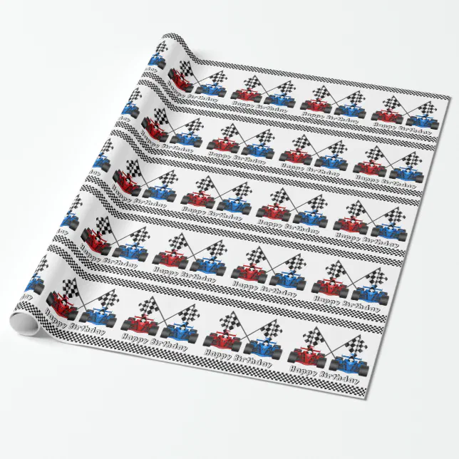 Auto Racing Wrapping Paper | Zazzle