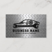 Auto Repair Automotive Mobile Mechanic Metal Business Card | Zazzle