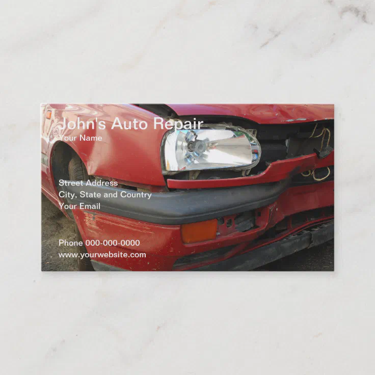 Auto Repair Business Card | Zazzle