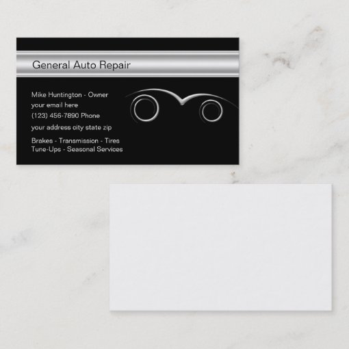 Auto Repair Business Cards | Zazzle