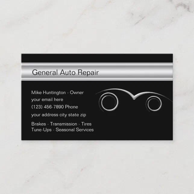 Auto Repair Business Cards | Zazzle