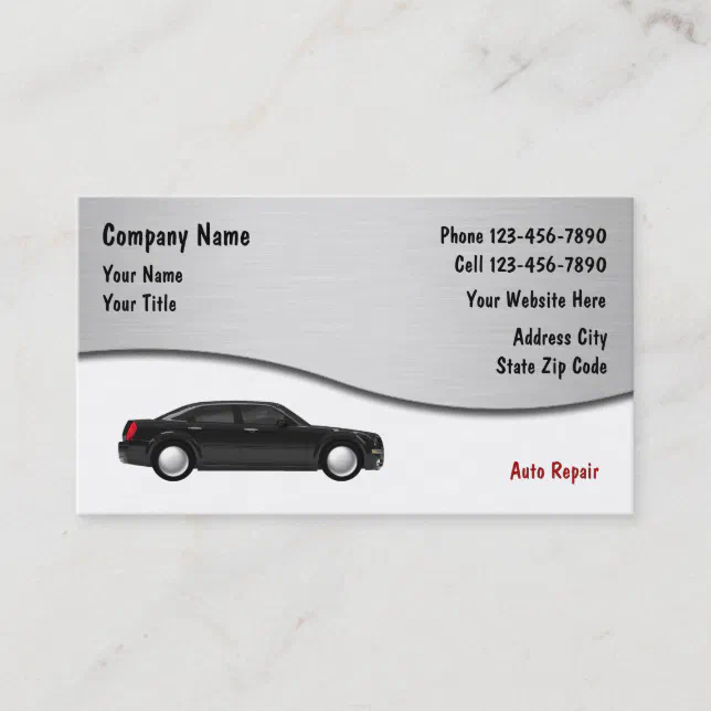 Auto Repair Business Cards | Zazzle
