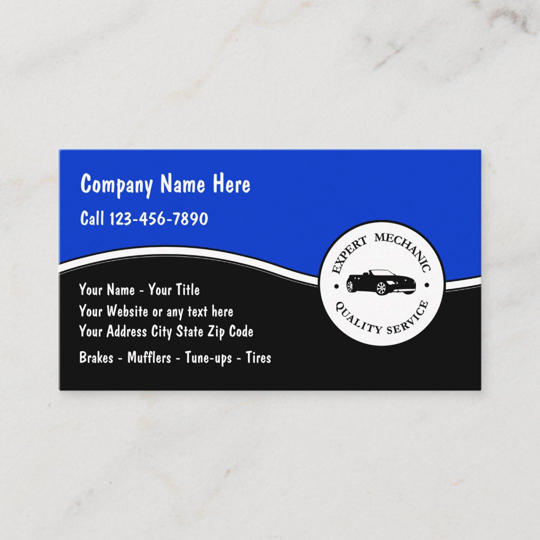 Auto Repair Business Cards | Zazzle
