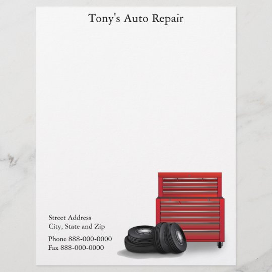 Auto Repair Business Letterhead | Zazzle.com