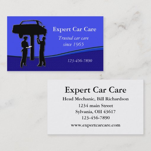 Auto Repair Shop Business Card | Zazzle