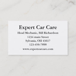 Auto Repair Shop Business Card | Zazzle