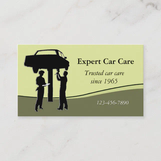 Auto Repair Shop Business Card | Zazzle