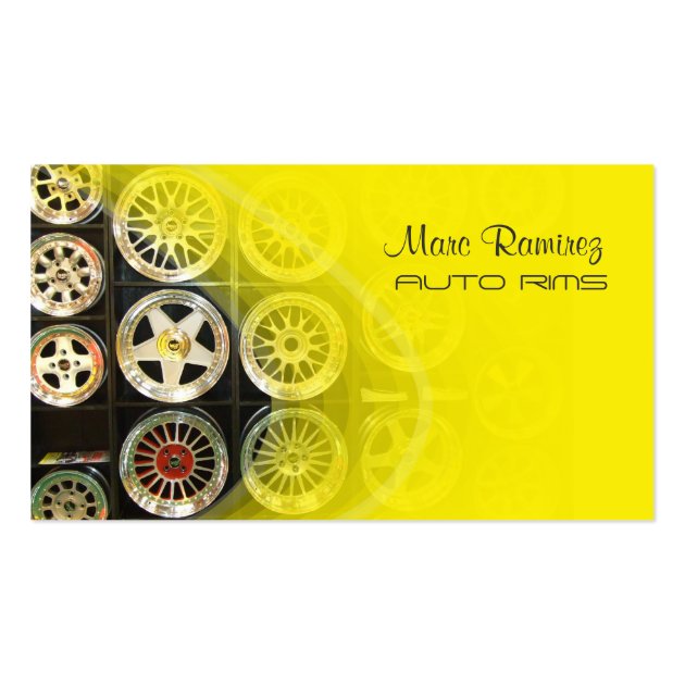 Auto Rims, photo business cards