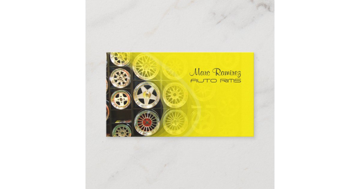 AUTO RIMS, PHOTO business cards | Zazzle