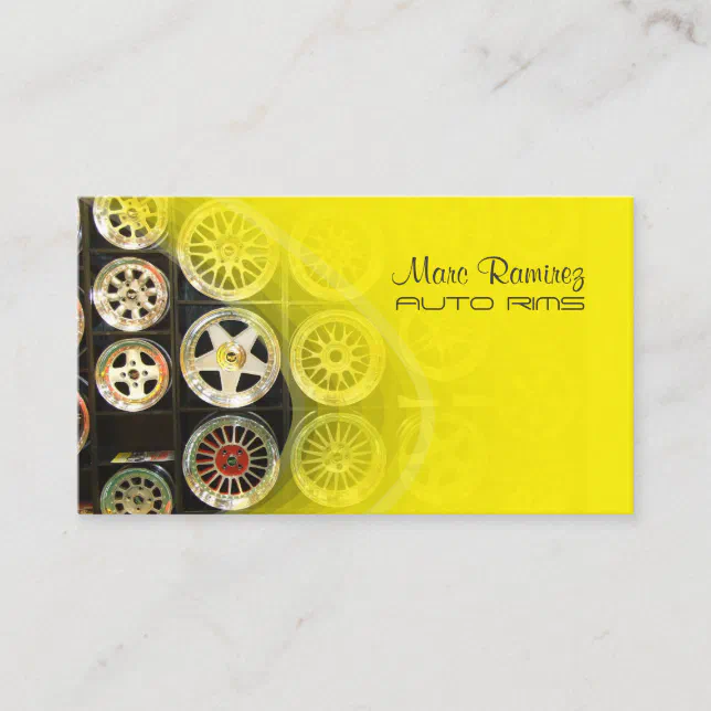 AUTO RIMS, PHOTO business cards | Zazzle