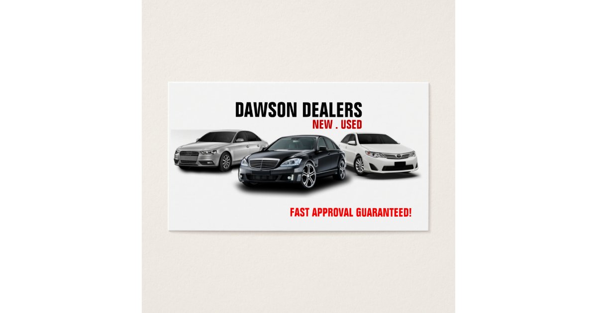 Auto Sale Dealership Cars Business Card | Zazzle.com