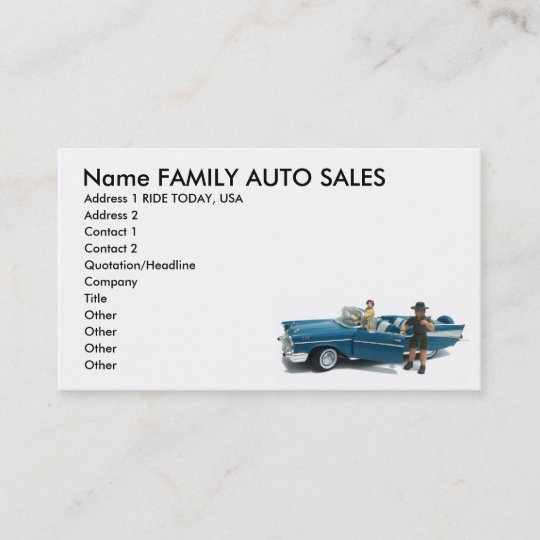 Auto Sales Business Cards | Zazzle.com