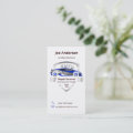 Auto Service Blue and Silver Car Logo Business Card | Zazzle