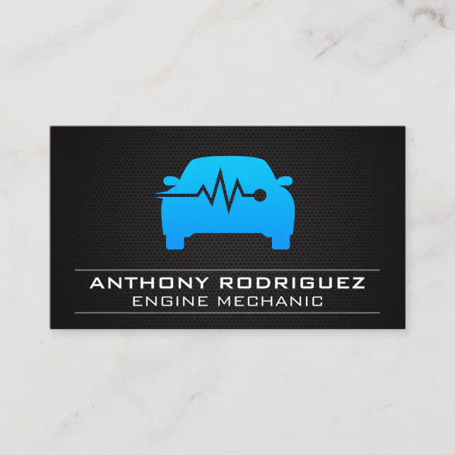 Auto Shop | Car Monitor Logo Business Card | Zazzle