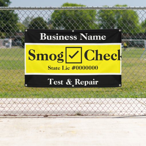 Auto Smog Check Business Banner | Zazzle