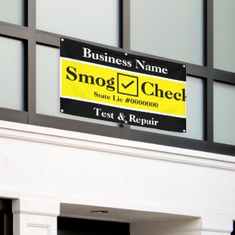 Auto Smog Check Business Banner | Zazzle