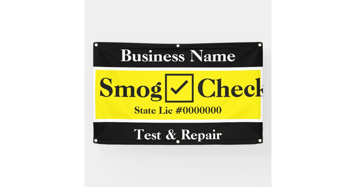 Auto Smog Check Business Banner | Zazzle