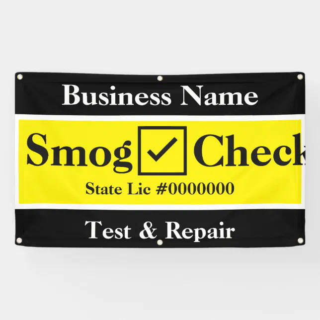 Auto Smog Check Business Banner | Zazzle