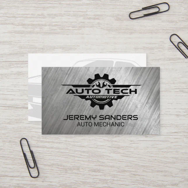 Auto Tech Automotive Logo | Wrenches Business Card | Zazzle