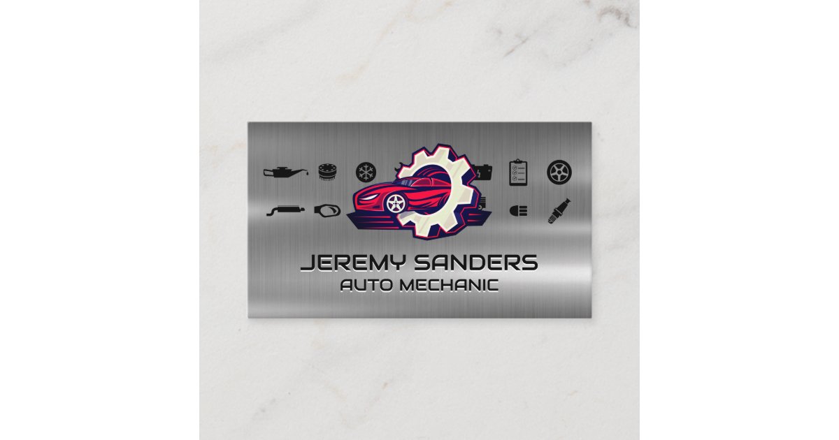 Auto Tech Repair Logo | Car Services Business Card | Zazzle