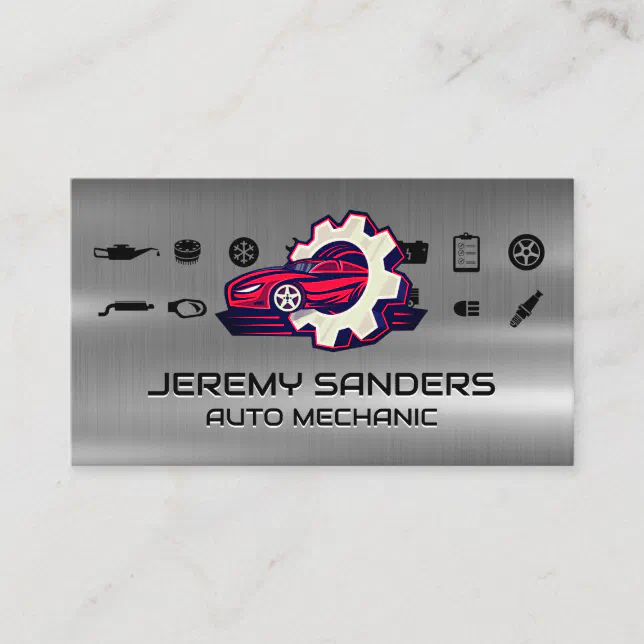 Auto Tech Repair Logo | Car Services Business Card | Zazzle