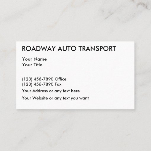 Auto Transport Business Cards | Zazzle