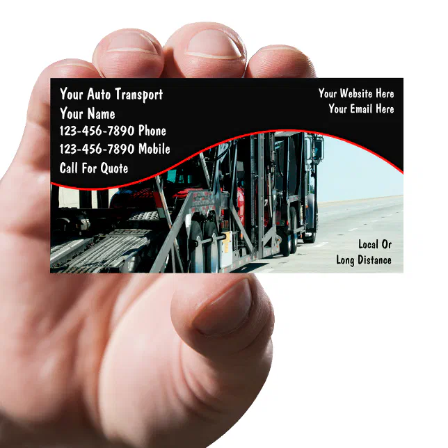 Auto Transport Car Carrier Business Cards | Zazzle