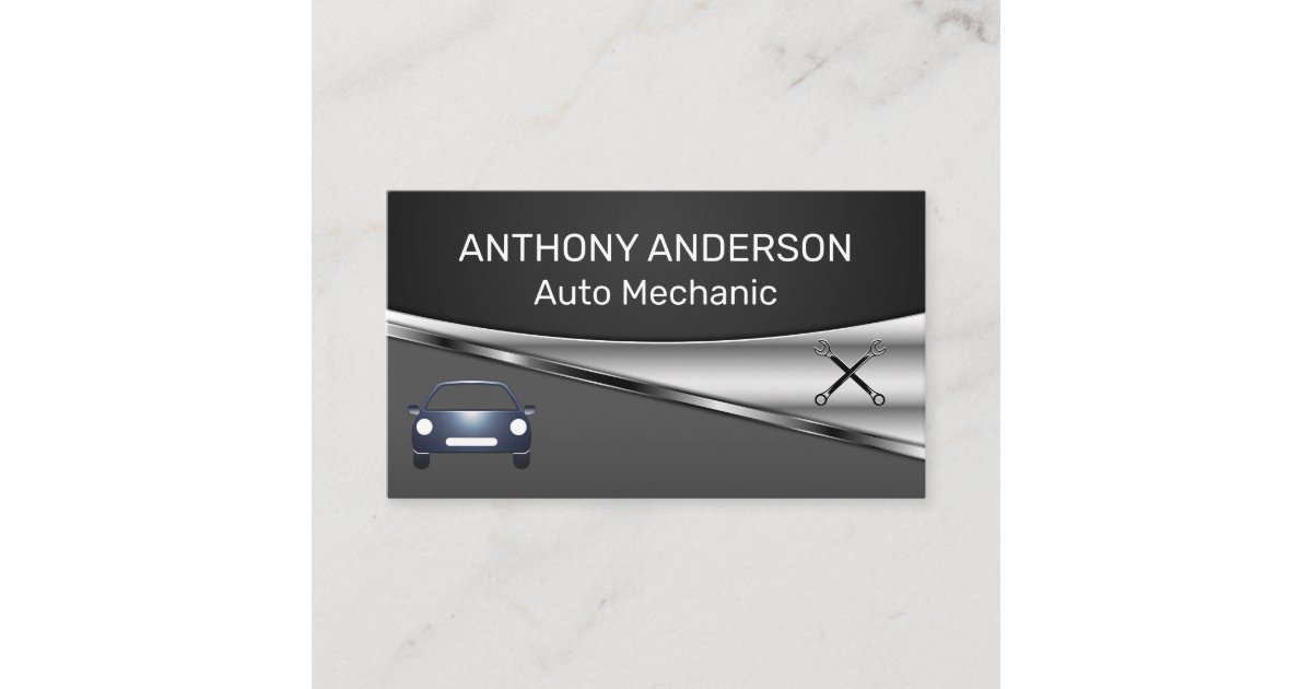 Auto Vehicle | Wrenches | Mechanic Business Card | Zazzle