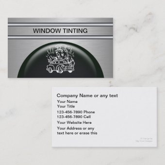Auto Window Tinting Business Cards | Zazzle