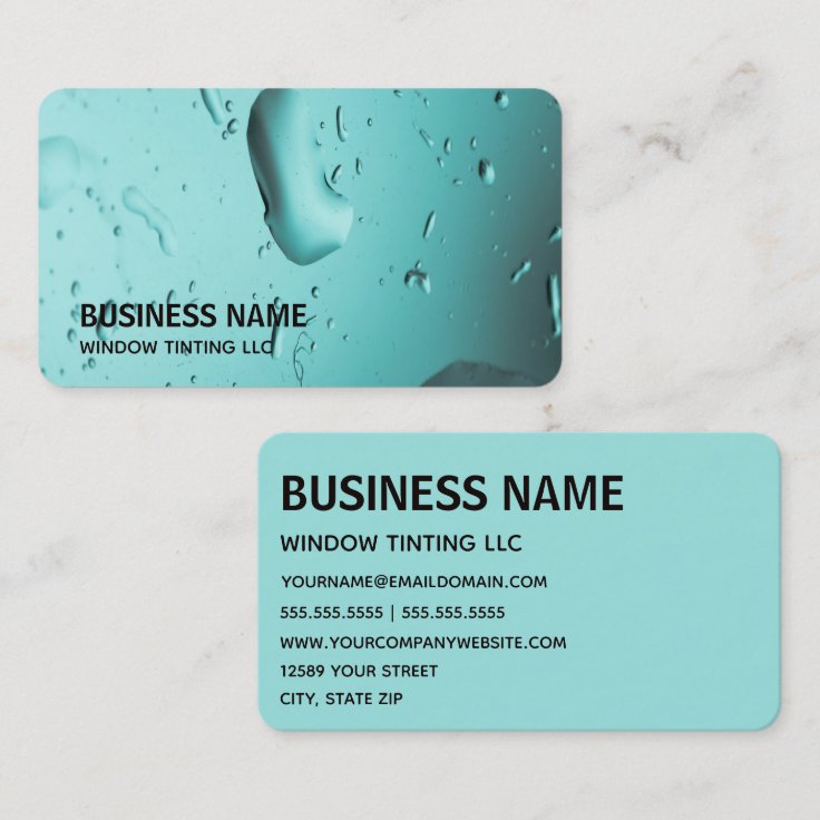 Auto Window Tinting Car Window Tint Business Card | Zazzle