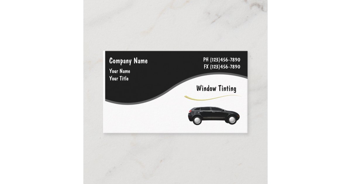 Auto Window Tinting Cards | Zazzle