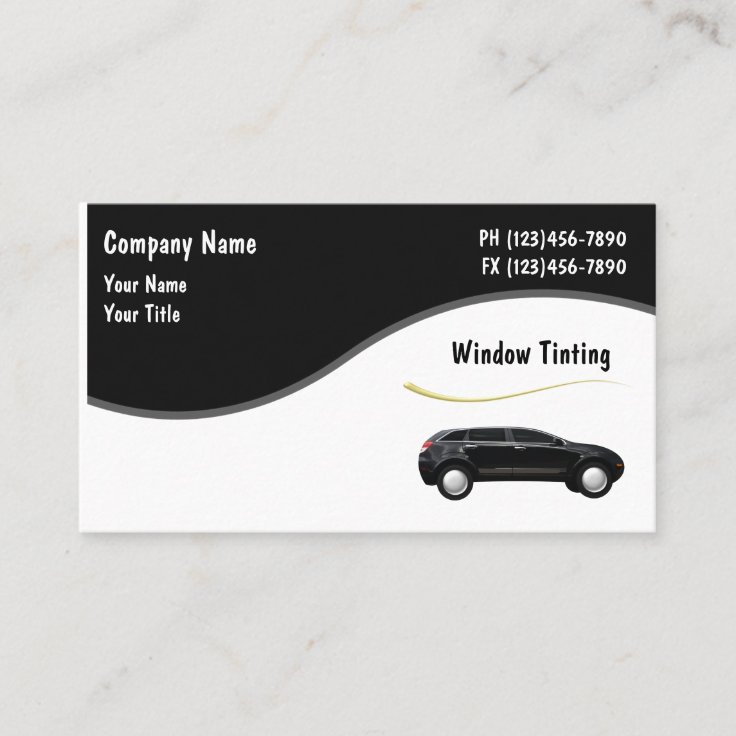 Auto Window Tinting Cards | Zazzle