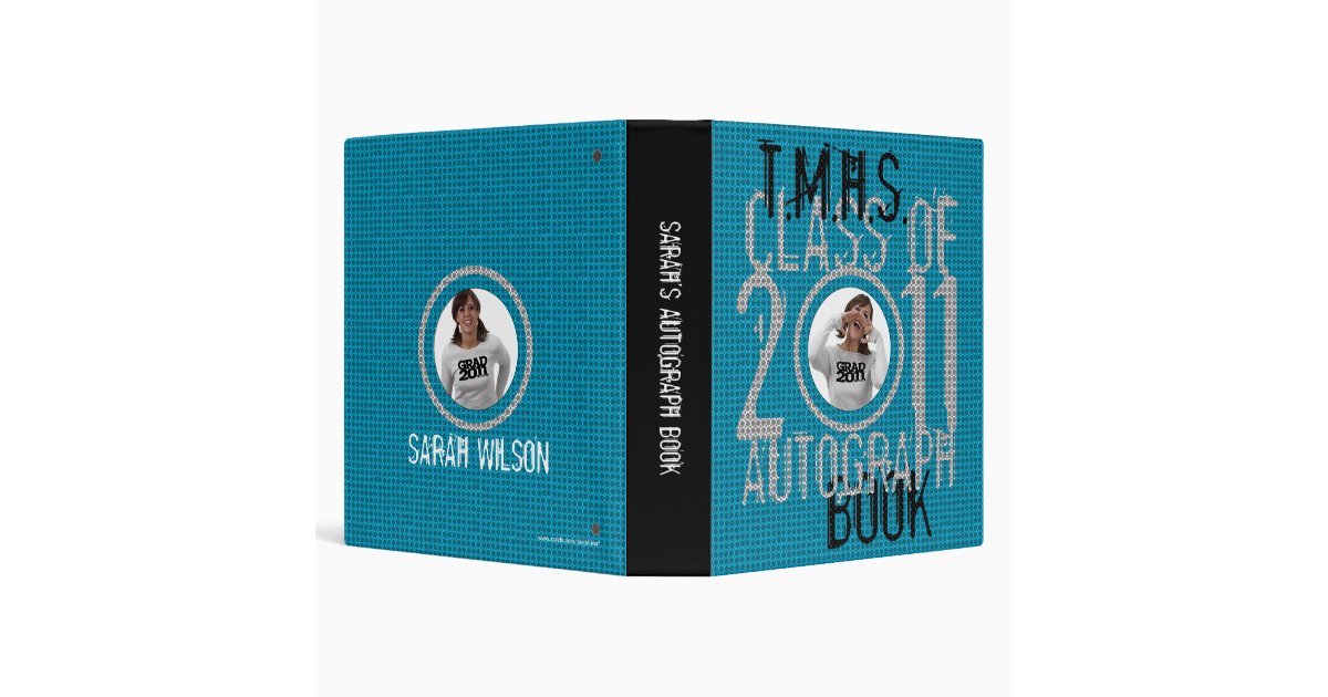 Autograph Graduation Book Binder Blue | Zazzle