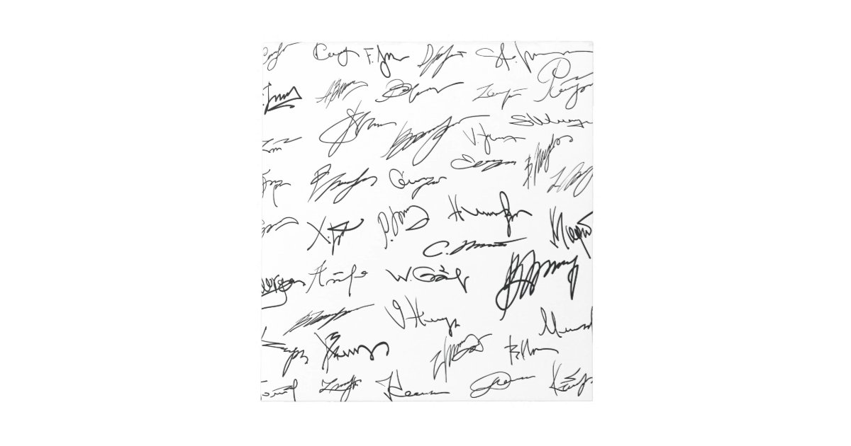 Autograph Notepad | Zazzle