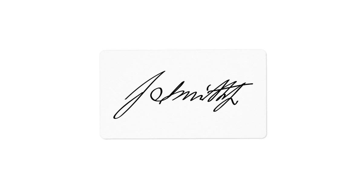 Autograph Signature of Mormon Prophet Joseph Smith Label | Zazzle