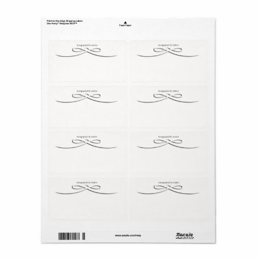 Autographed by Author Bookplate | Zazzle