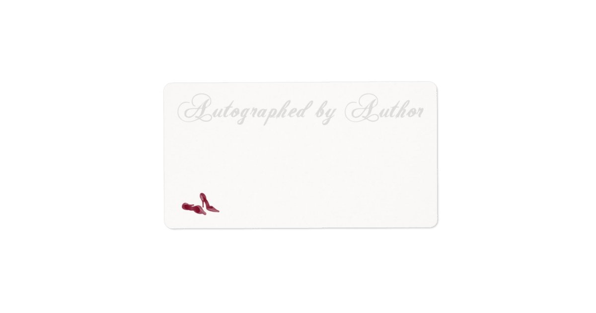Autographed by Author Bookplate | Zazzle