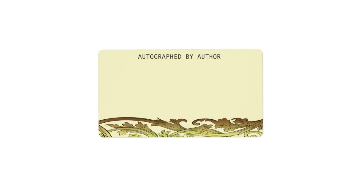 Autographed by Author Yellow Label | Zazzle