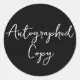 Autographed Copy Black Script Sticker | Zazzle