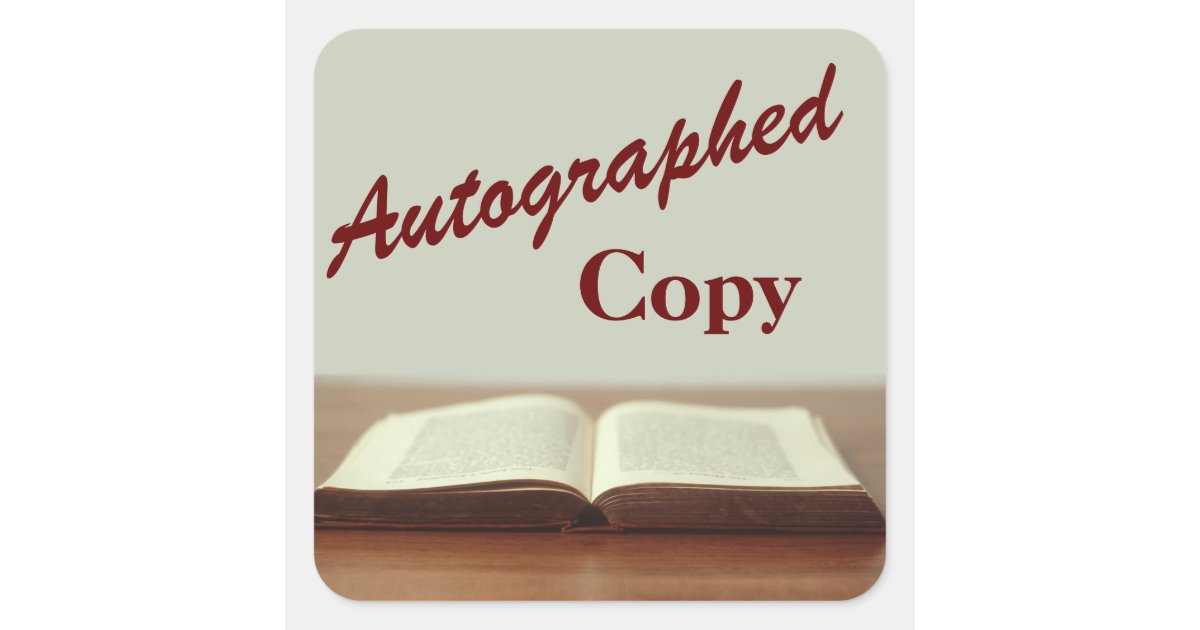 Autographed Copy Book Stickers for Author Signings | Zazzle