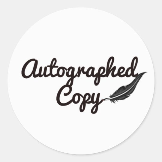 Autographed Copy Sticker | Zazzle.com
