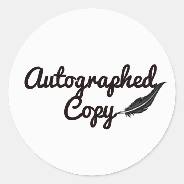 Autographed Copy Sticker | Zazzle.com