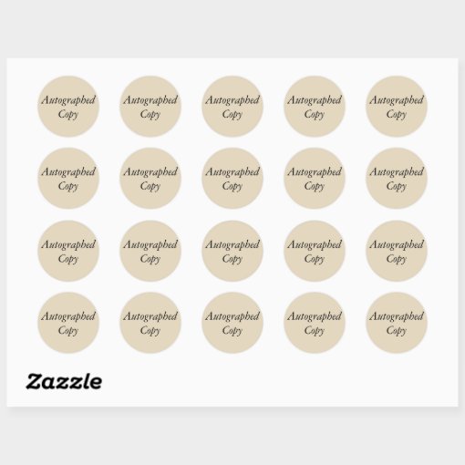 Autographed Copy Sticker | Zazzle
