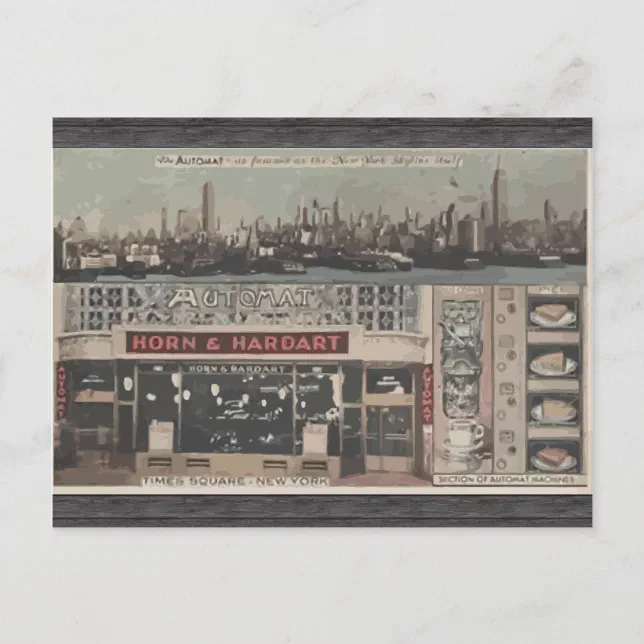 Automat Horn & Hardart Time Square New York, Vinta Postcard | Zazzle