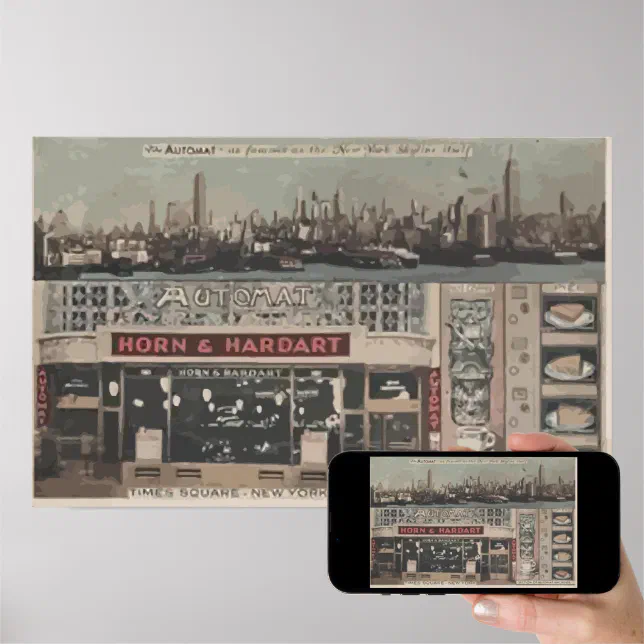 Automat Horn & Hardart Time Square New York, Vinta Poster | Zazzle