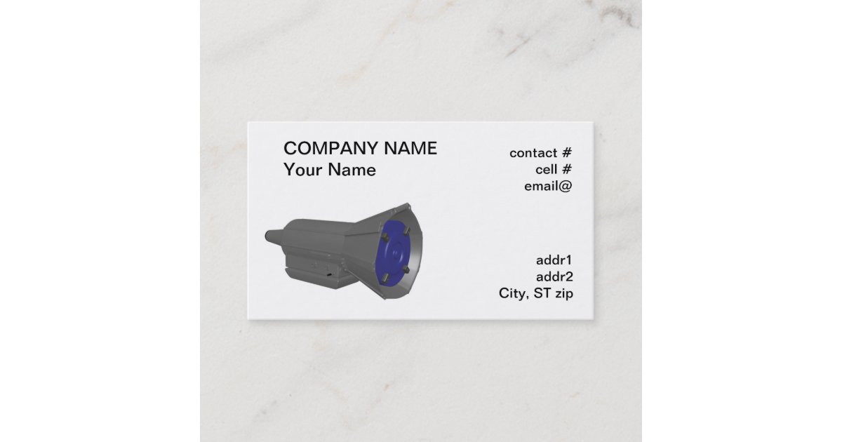 automatic transmission business card | Zazzle
