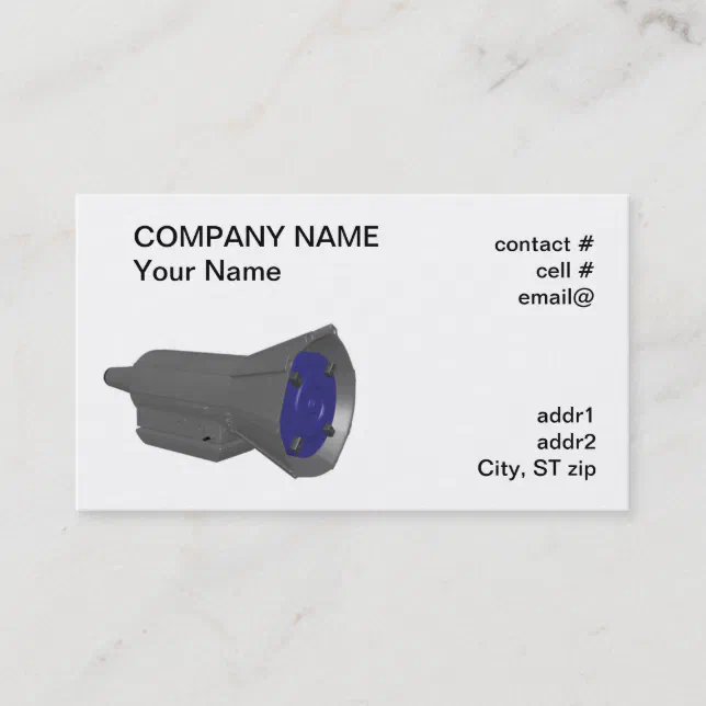 automatic transmission business card | Zazzle