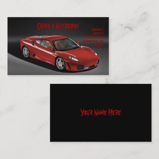 Automobile Business card | Zazzle