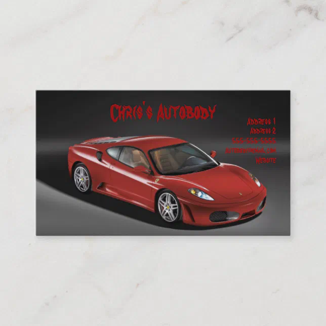 Automobile Business card | Zazzle